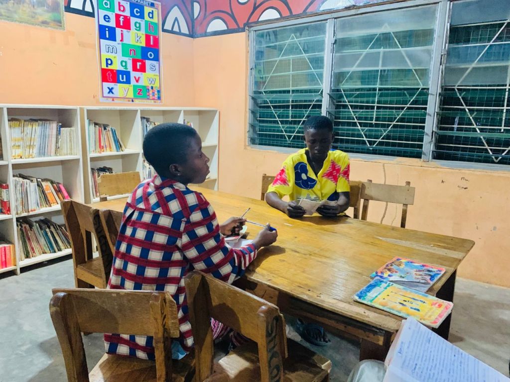 A few photos from night reading in Sumbrungu community library, Ghana ...